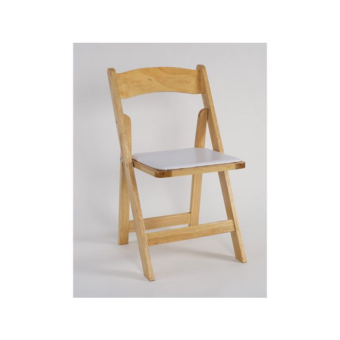 Natural Wood Padded Chair