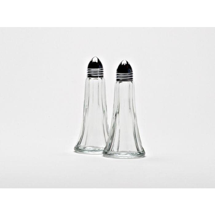 Rent the Clear Glass Salt and Pepper Set, Silver Top | CORT Party Rental