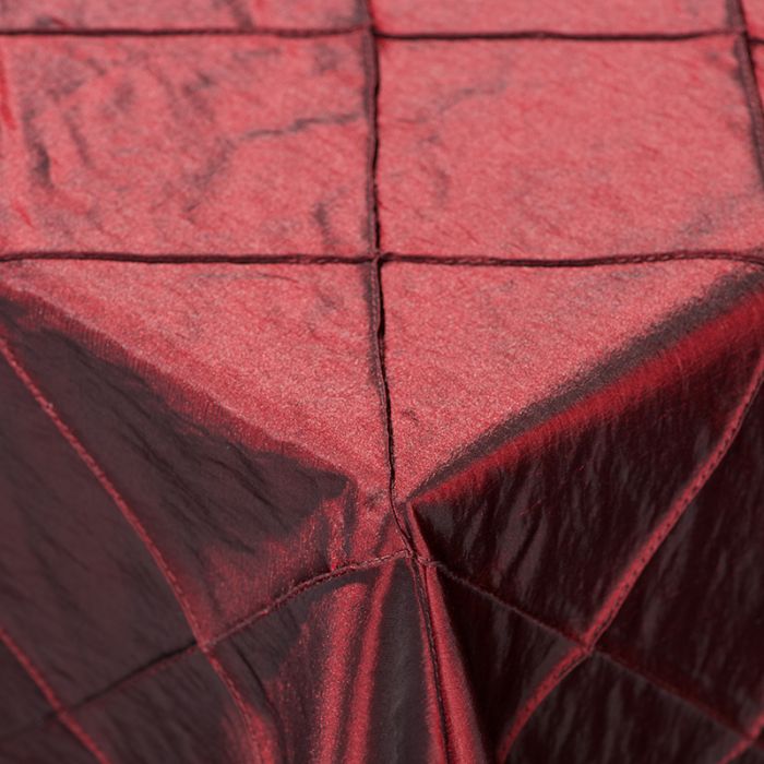 Rent the Pintuck Burgundy 90" x 156" Linen | CORT Party Rental