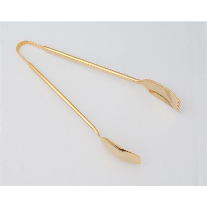Rent the Serving Tong Gold Hammered 9.75" | CORT Party Rental