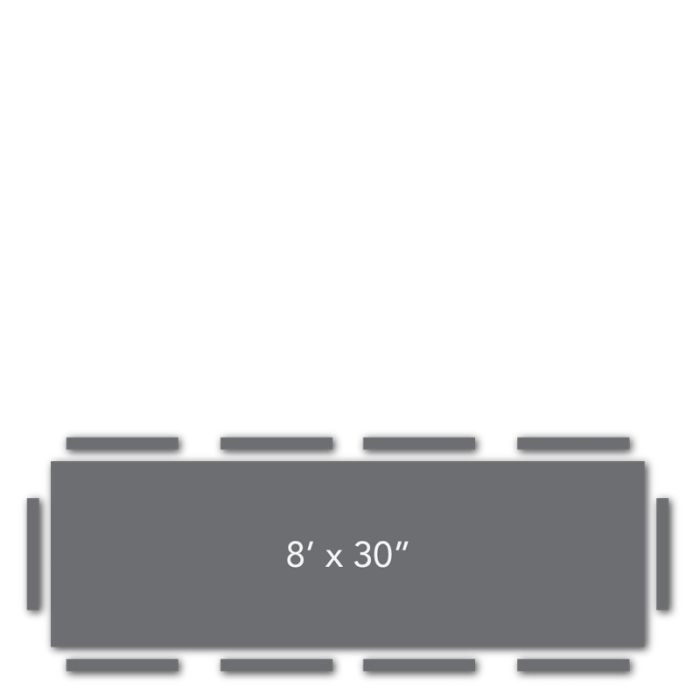 what size rectangle table for 8