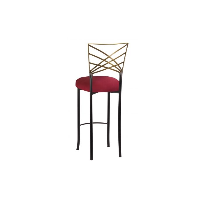 Rent the Two Tone Chameleon Bar Stool with Cranberry Red Stretch Knit ...