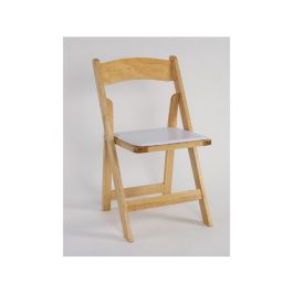 Rent the Natural Wood Padded Chair | CORT Party Rental