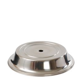 Rent the Plate Cover 12" Round Stacking SS | CORT Party Rental