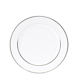 Rent the White with Silver Rim Dinner Plate 10.5" | CORT Party Rental